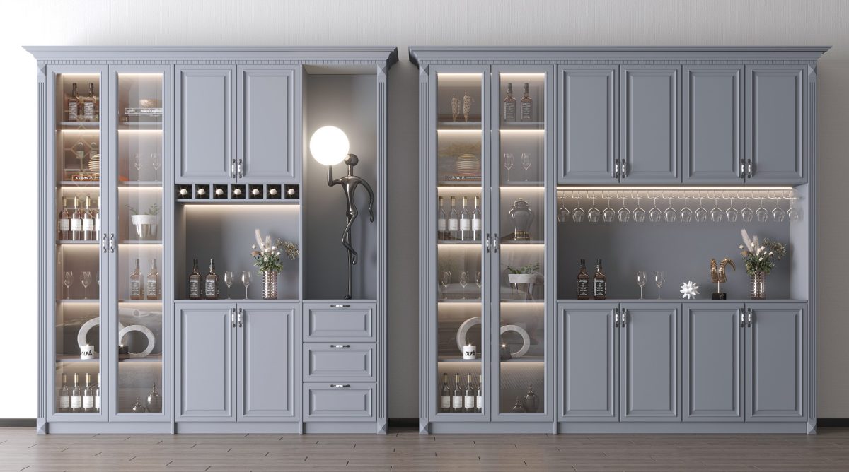 Thiết Kế Và Cung Cấp Tủ Rượu đẹp Nội Thất Gỗ MDF đẹp